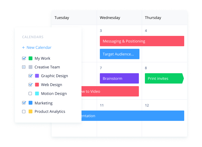 Online Shared Team Calendars for Tasks and Projects | Wrike